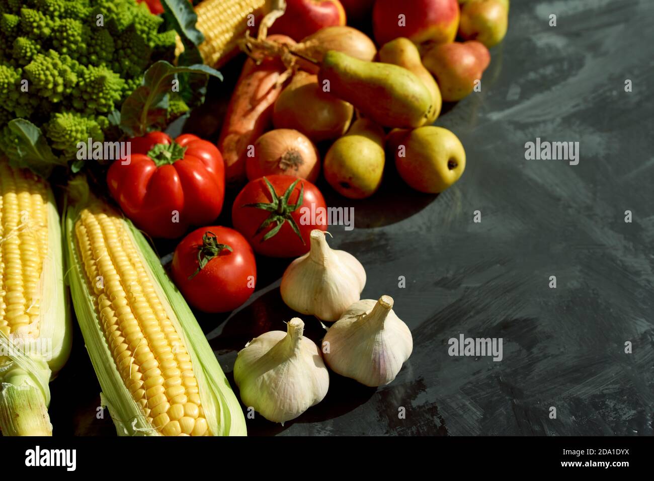 Fresh organic fruits and vegetables Stock Photo - Alamy
