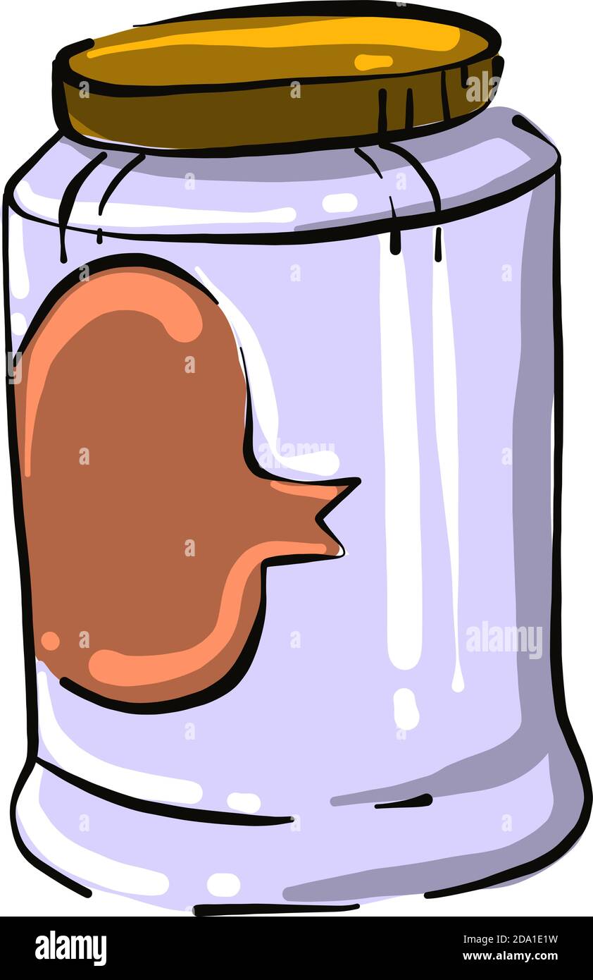 Jar with label on black background Stock Vector Images - Alamy