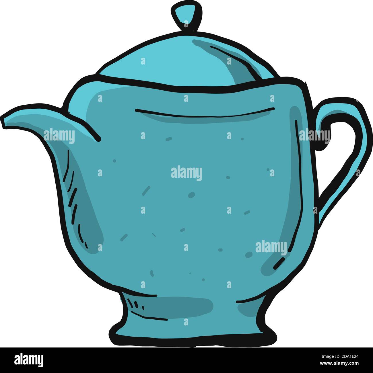 Small blue teapot,illustration,vector on white background Stock Vector ...