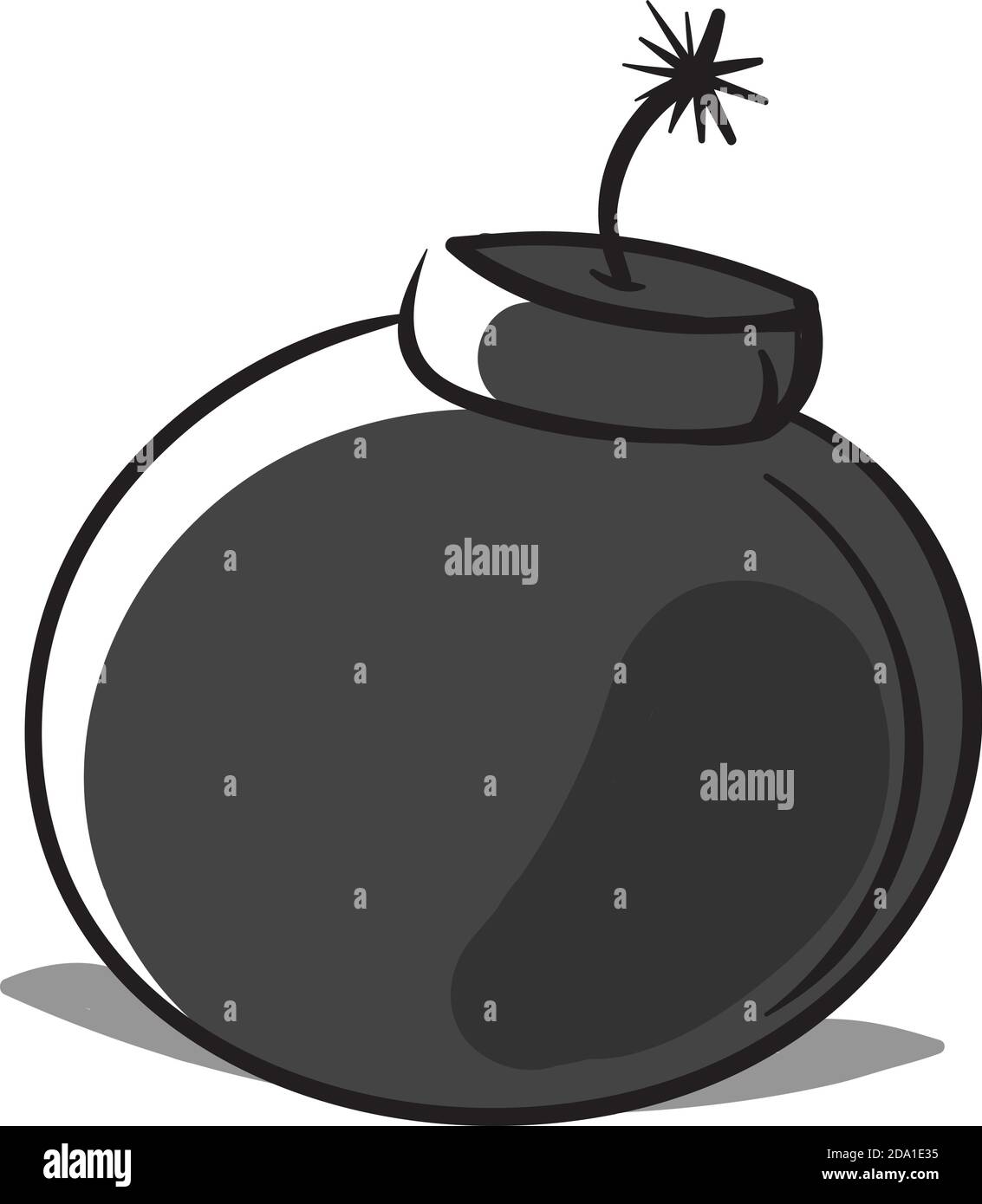Black bomb,illustration,vector on white background Stock Vector Image ...
