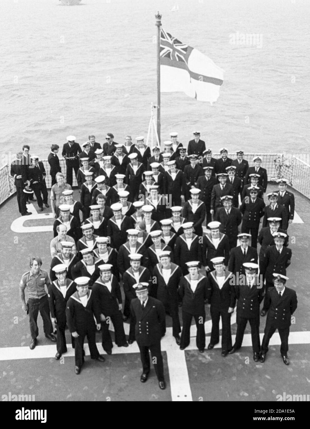 THE CREW OF HMS HERALD WHICH SERVED AS A RED CROSS SHIP DURING THE ...