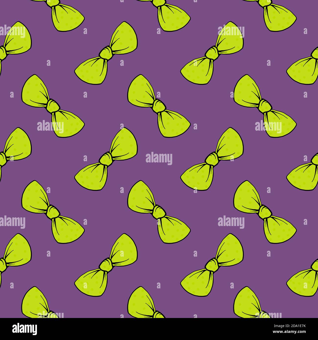 Yellow bow , seamless pattern on a dark purple background Stock Vector ...