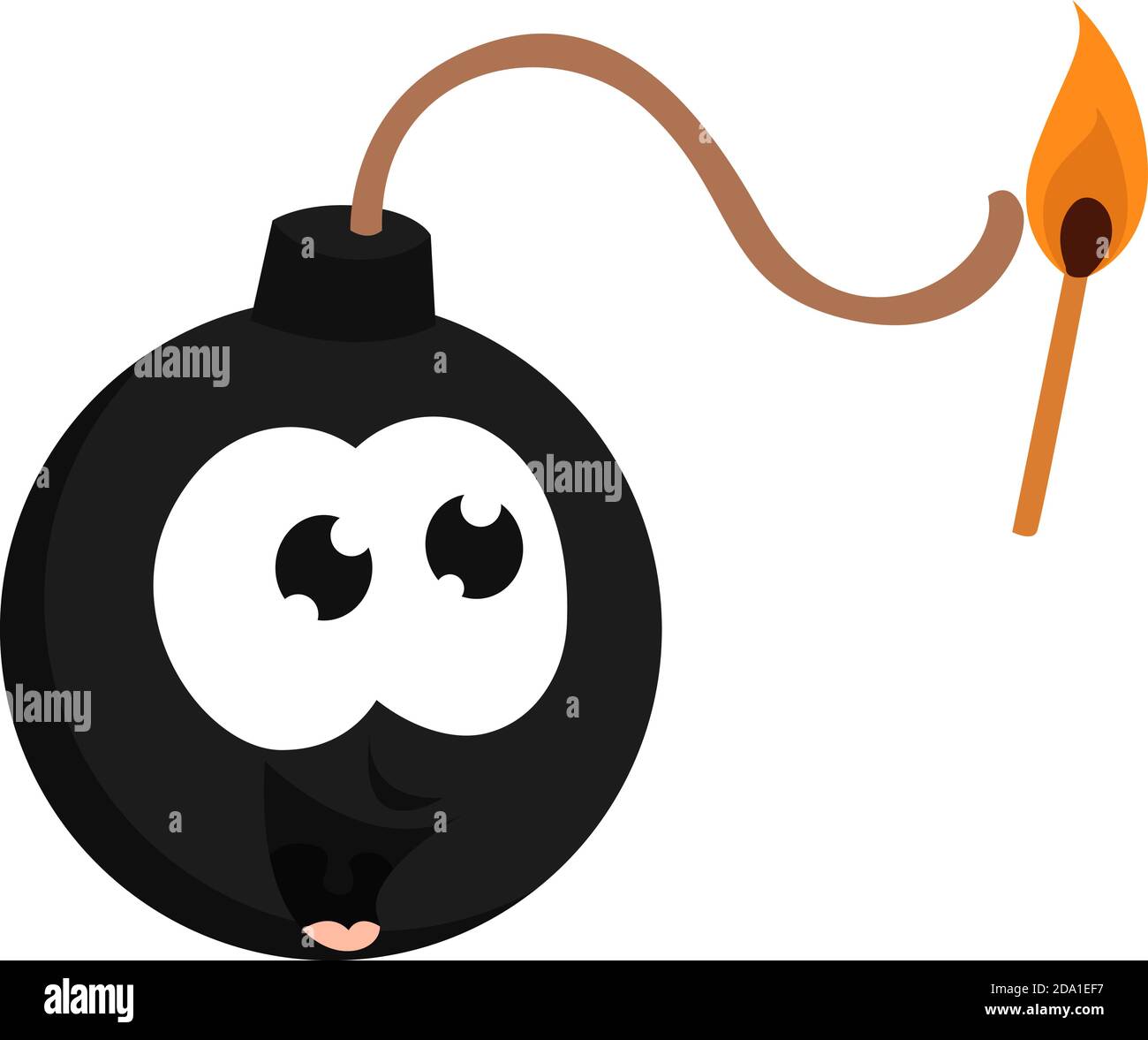 Bomb about to explode,illustration,vector on white background Stock ...