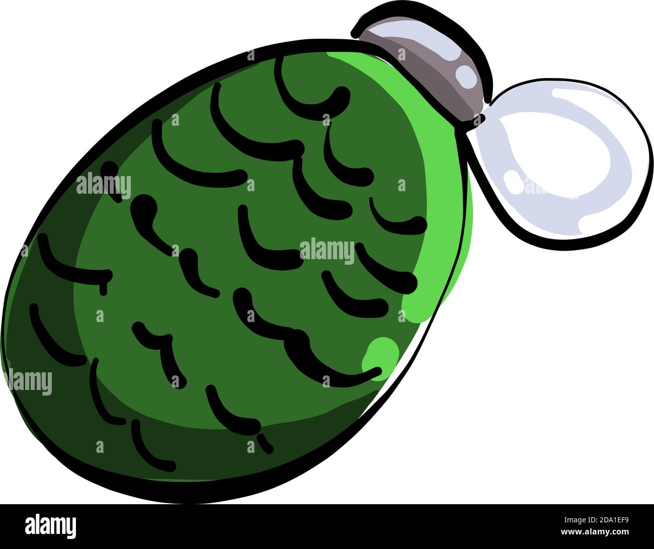 Green bomb,illustration,vector on white background Stock Vector Image ...