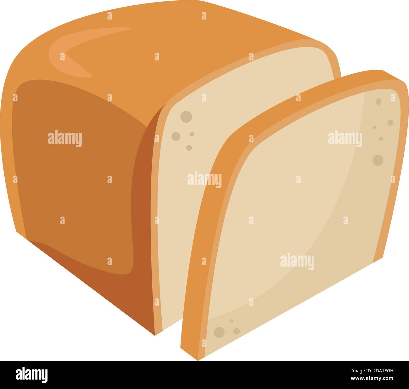 Slice of bread,illustration,vector on white background Stock Vector ...