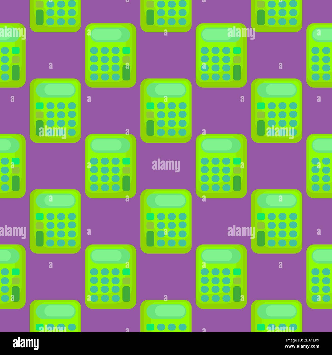 Green calculator , seamless pattern on a dark purple background Stock ...