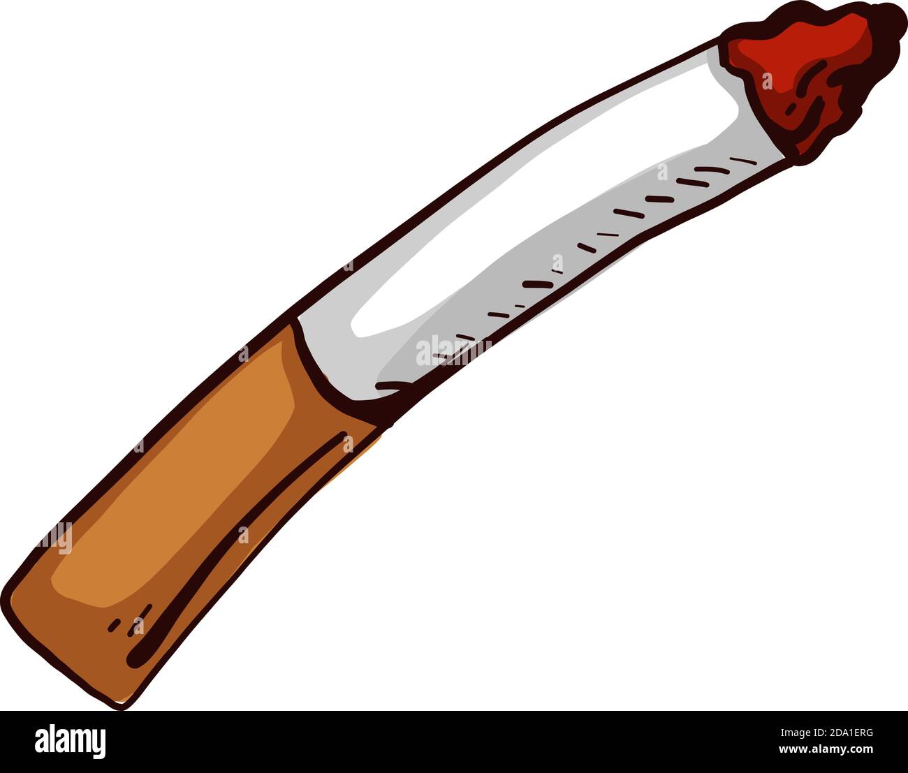 Long cigarette,illustration,vector on white background Stock Vector ...