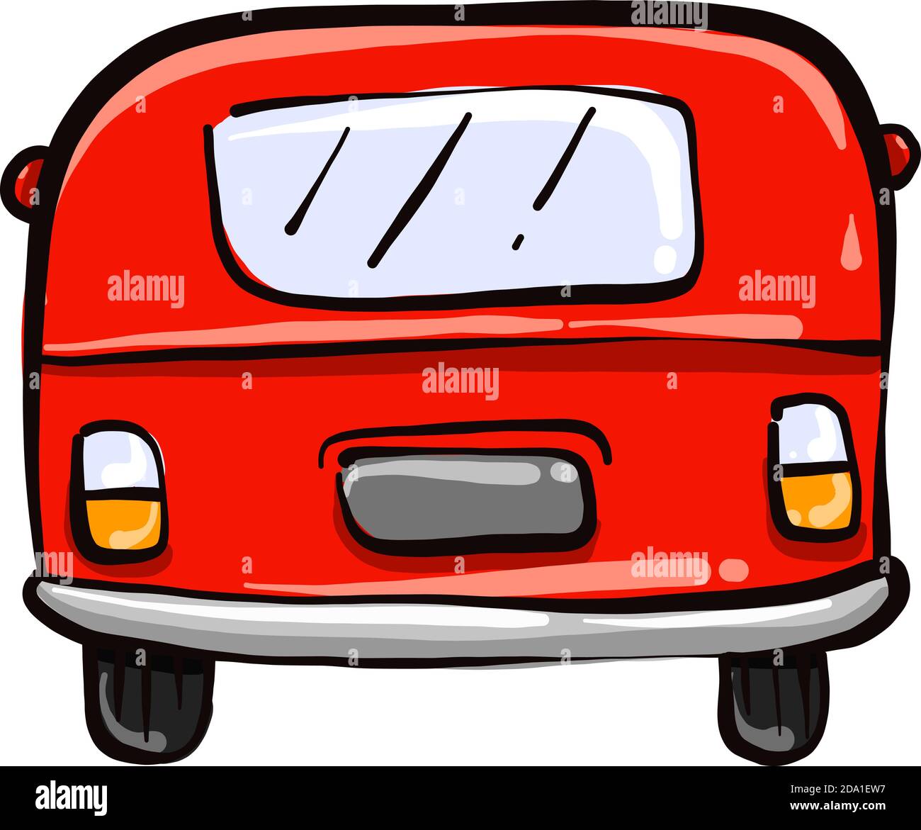 Big red car,illustration,vector on white background Stock Vector Image ...