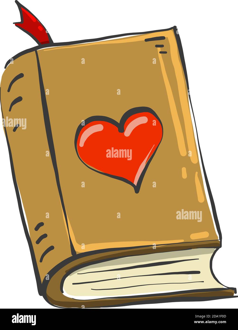 Old love book,illustration,vector on white background Stock Vector ...