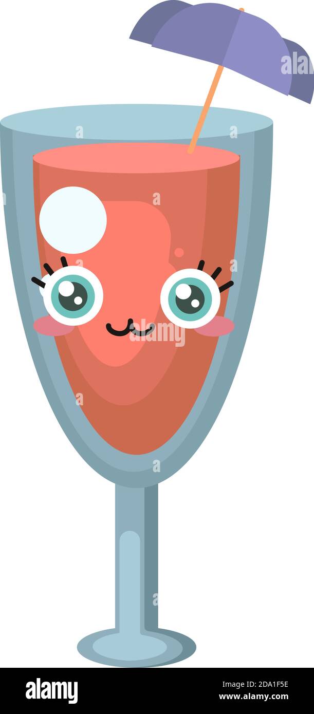 Cute coctail,illustration,vector on white background Stock Vector Image ...