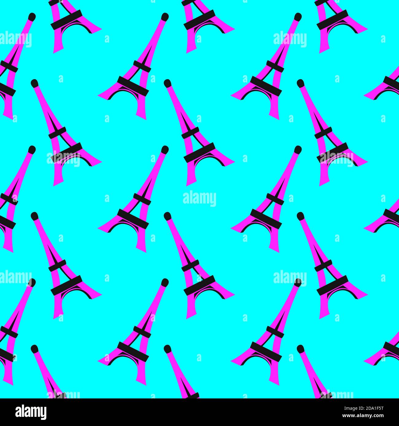 Small eiffel tower , seamless pattern on a light blue background Stock ...
