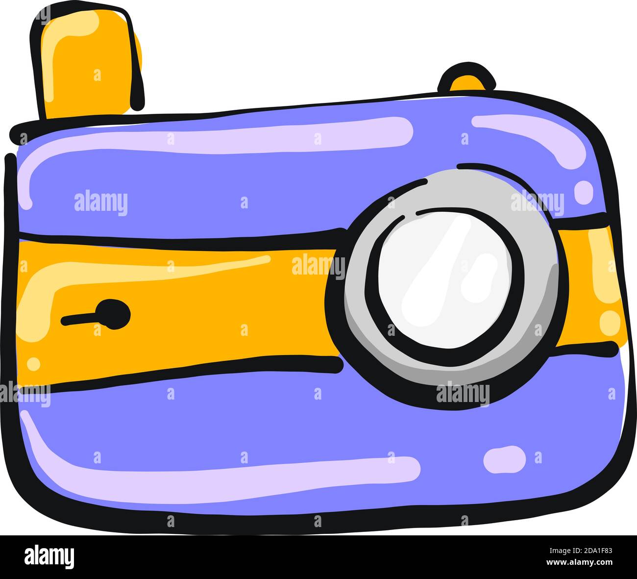 Purple toy camera,illustration,vector on white background Stock Vector ...