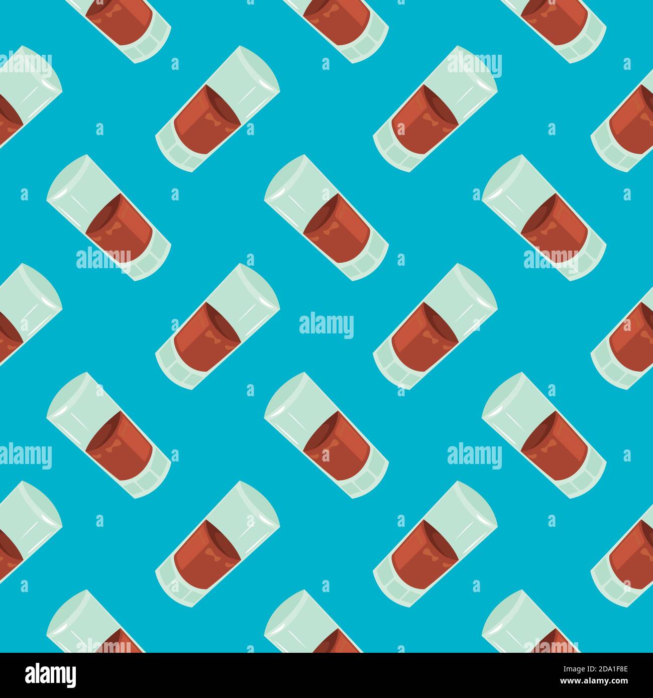 Coca cola in glass , seamless pattern on a light blue background Stock ...