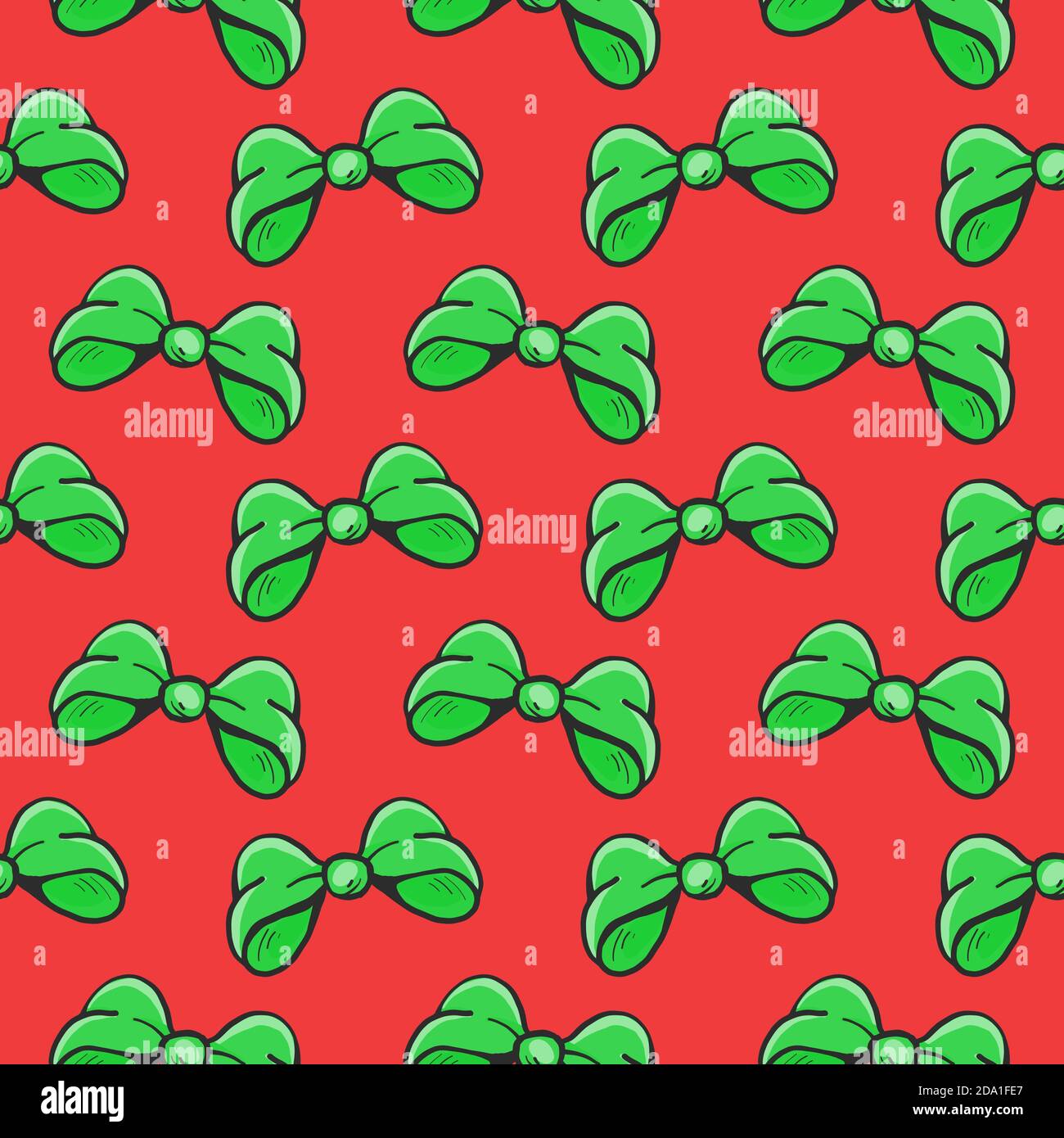 Cute bow , seamless pattern on a red background Stock Vector Image ...