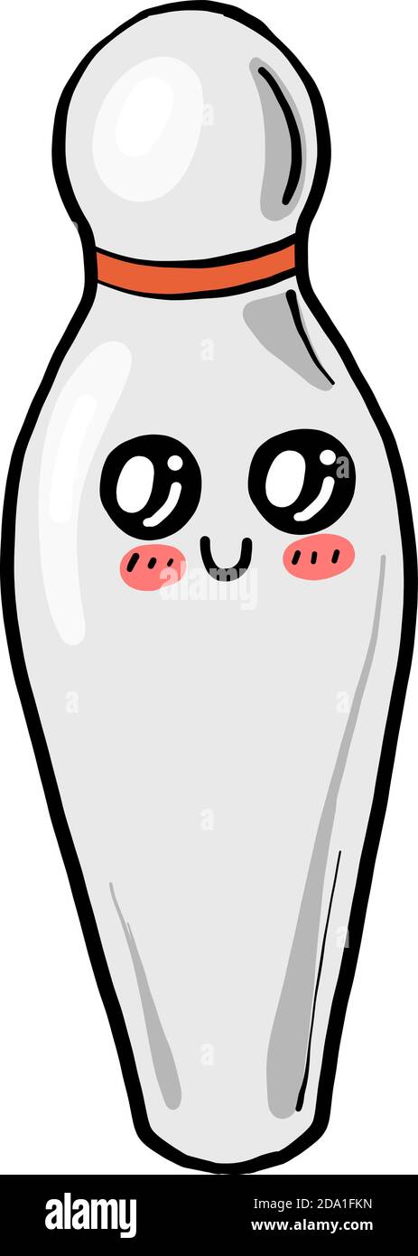 Cute bowling pin ,illustration,vector on white background Stock Vector ...