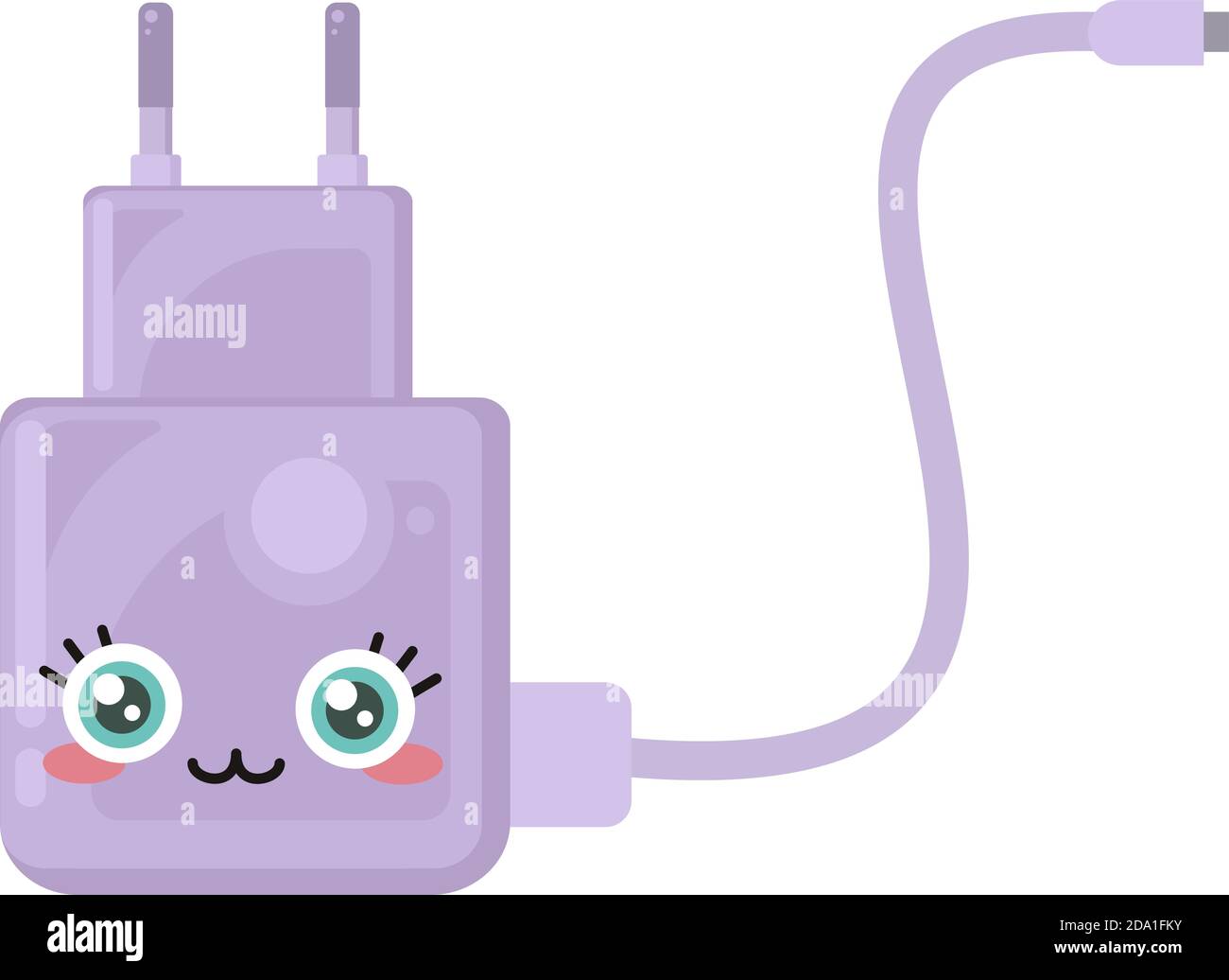 Cute purple charger,illustration,vector on white background Stock ...