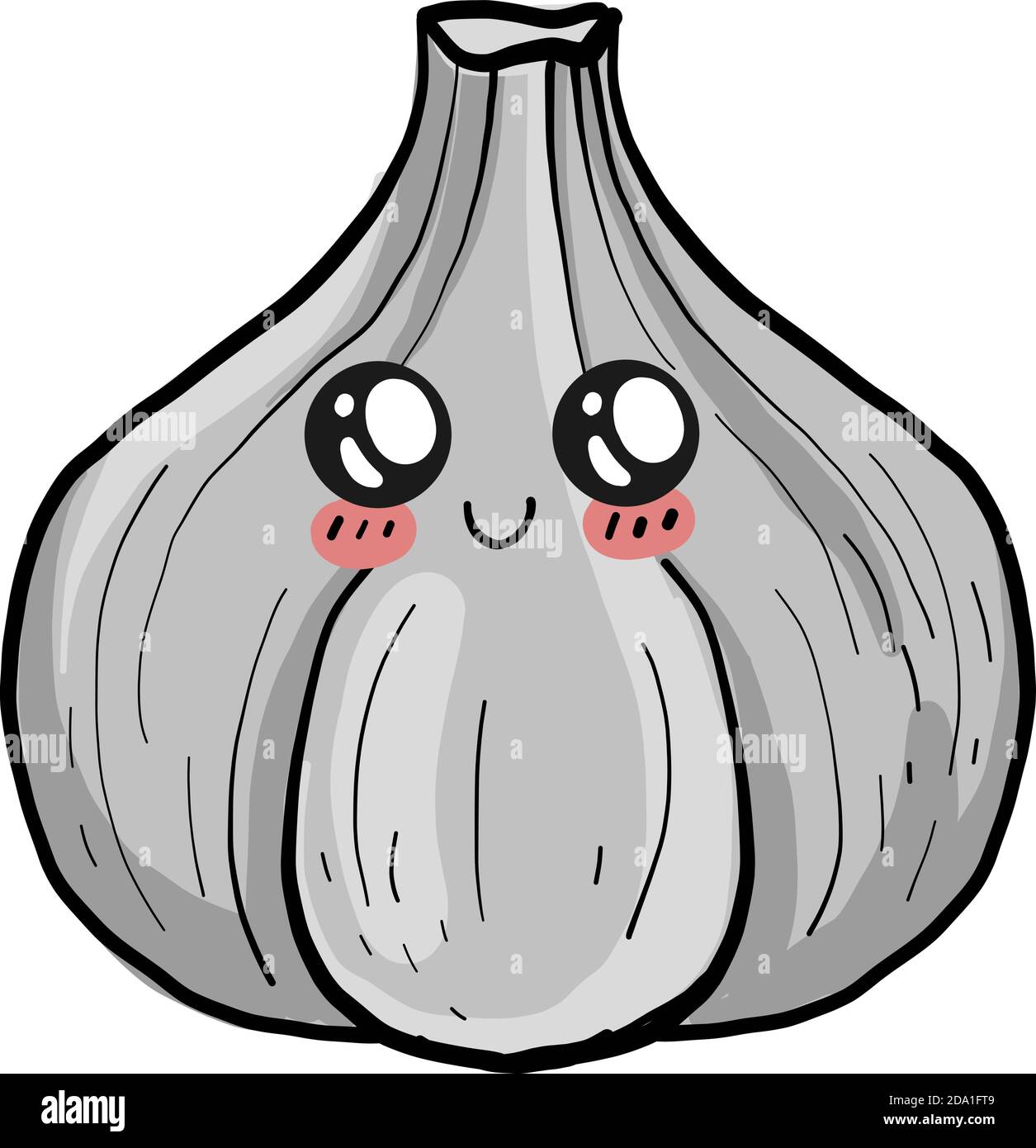 Cute garlic ,illustration,vector on white background Stock Vector Image ...