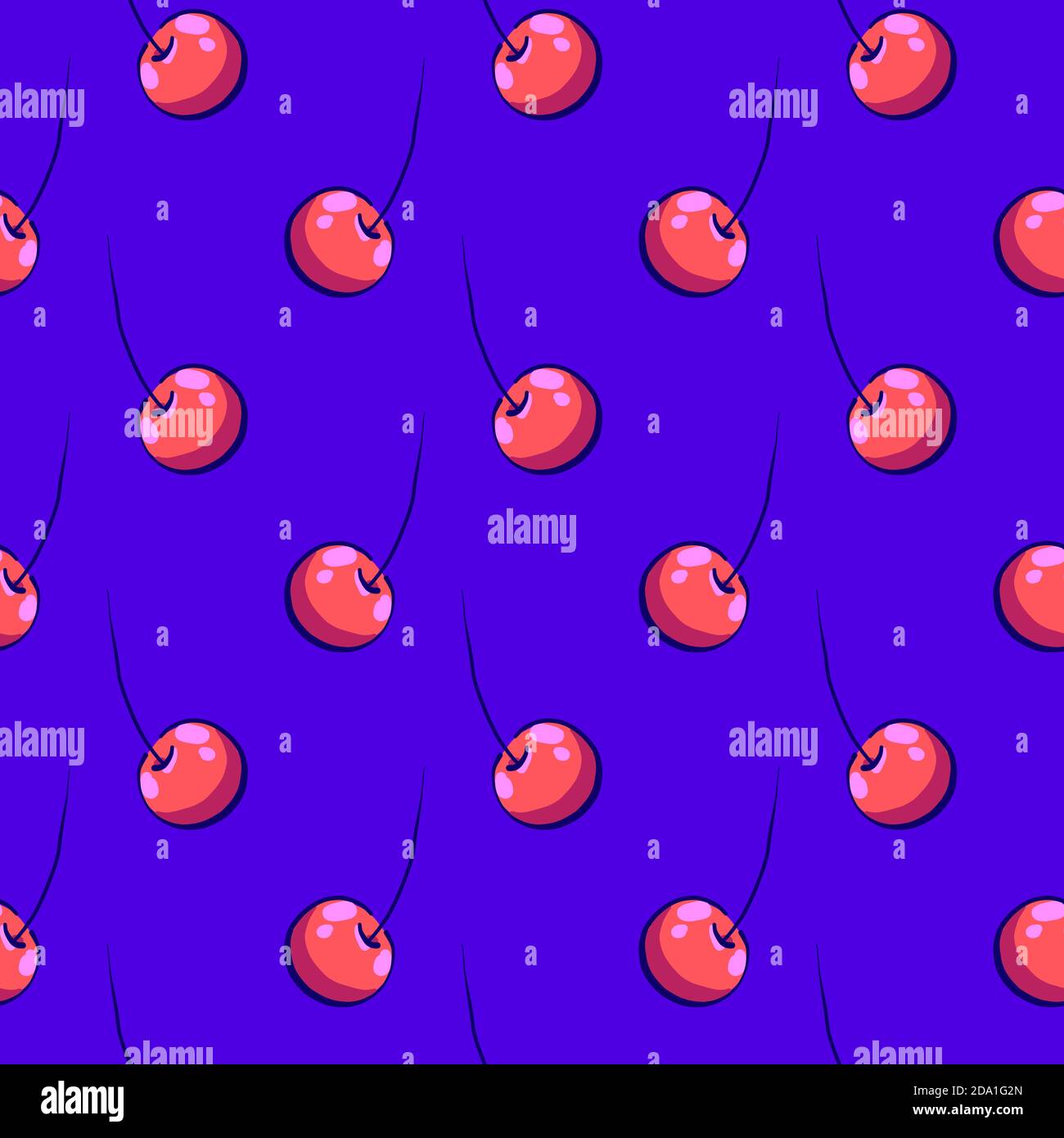 Ripe berry cherry seamless Stock Vector Images - Alamy