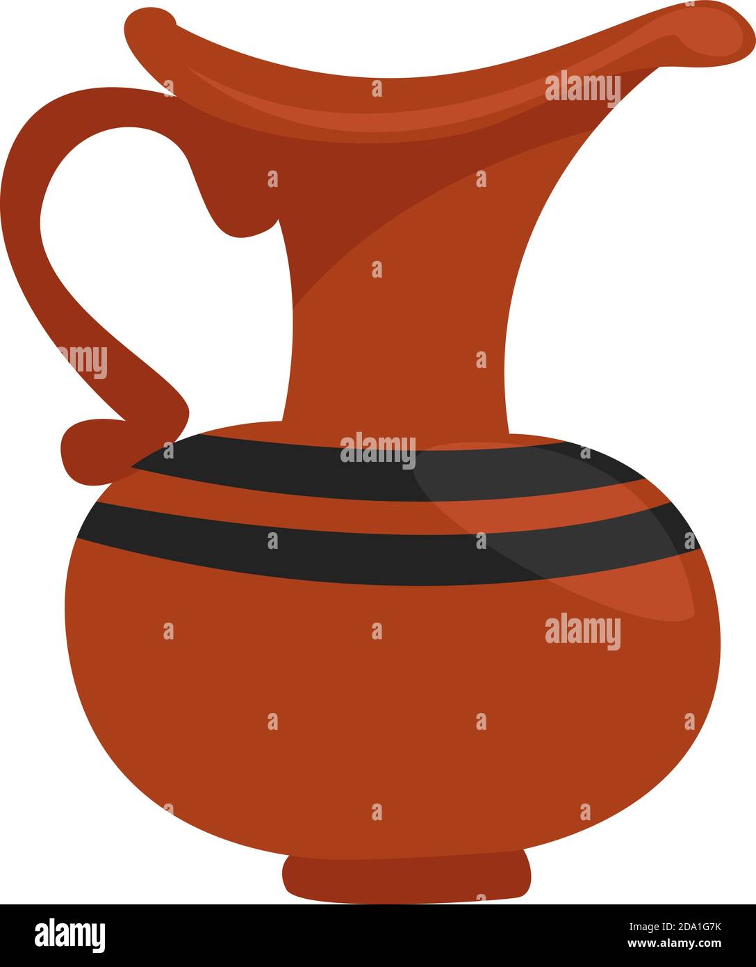 Red clay jug,illustration,vector on white background Stock Vector Image ...