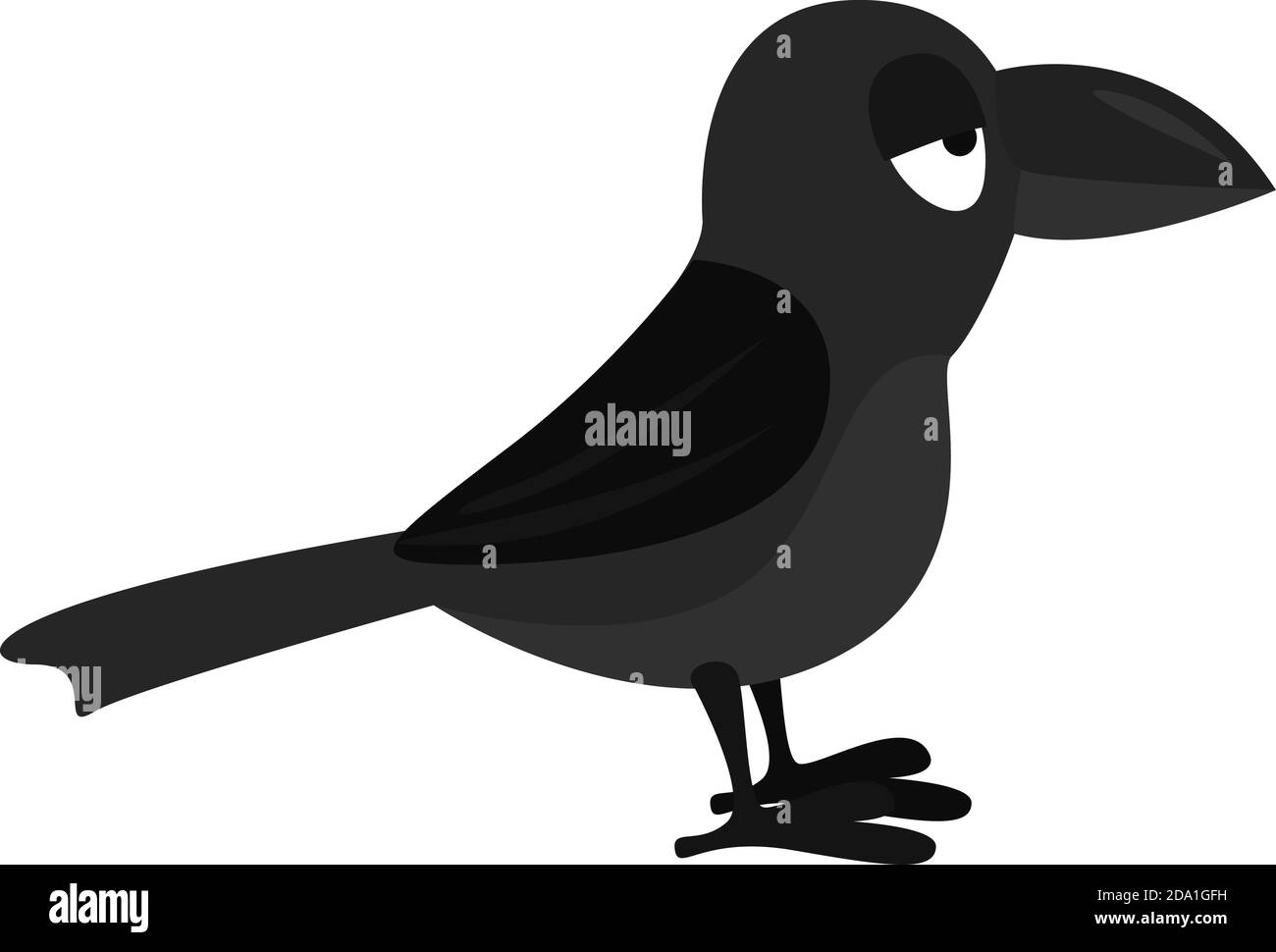 Black crow ,illustration,vector on white background Stock Vector Image ...