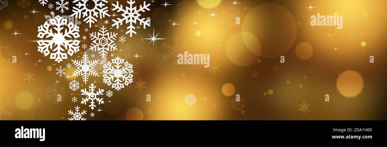 Christmas snow , stars Banner Background Stock Photo - Alamy