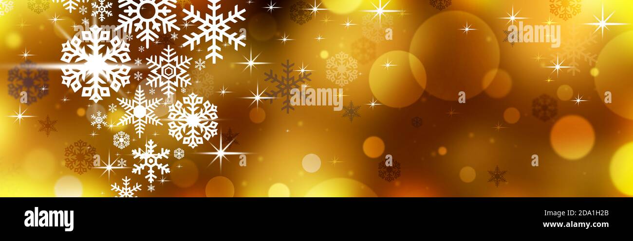 Christmas snow , stars Banner Background Stock Photo - Alamy