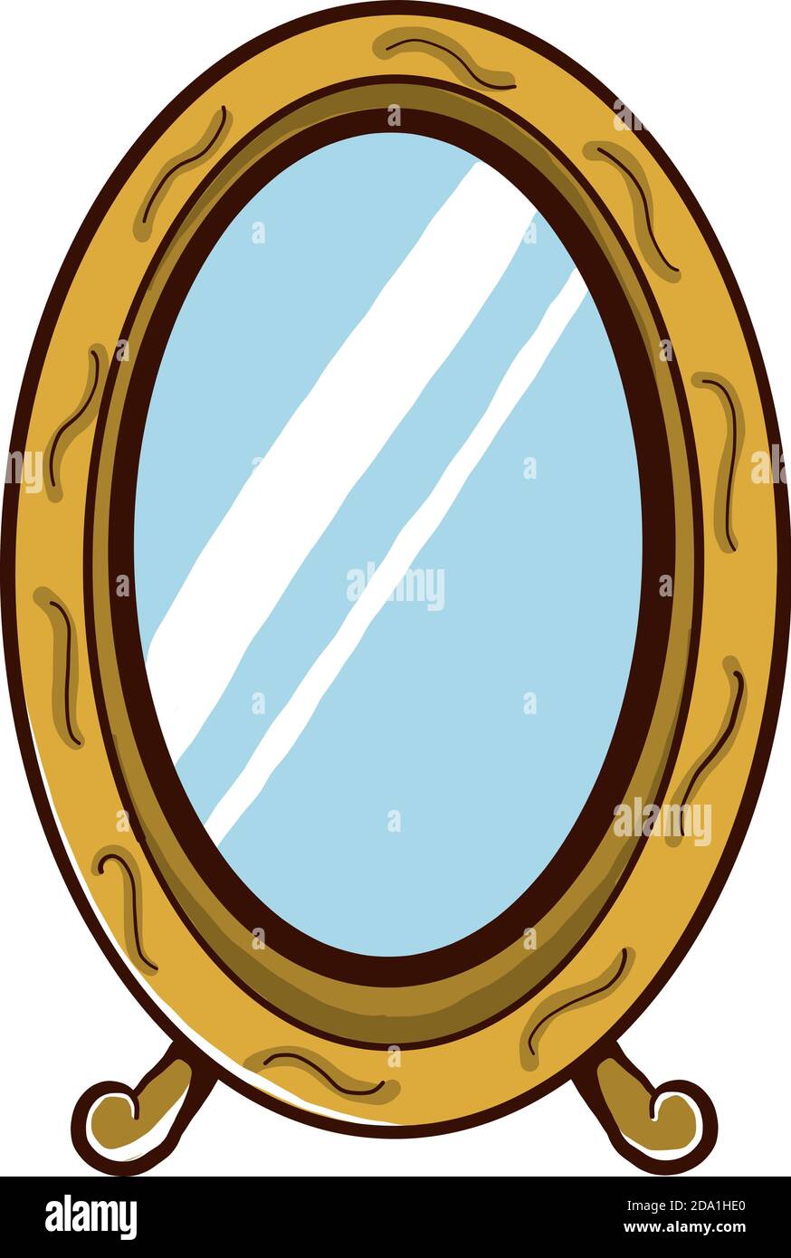 Vintage mirror portrait Stock Vector Images - Alamy