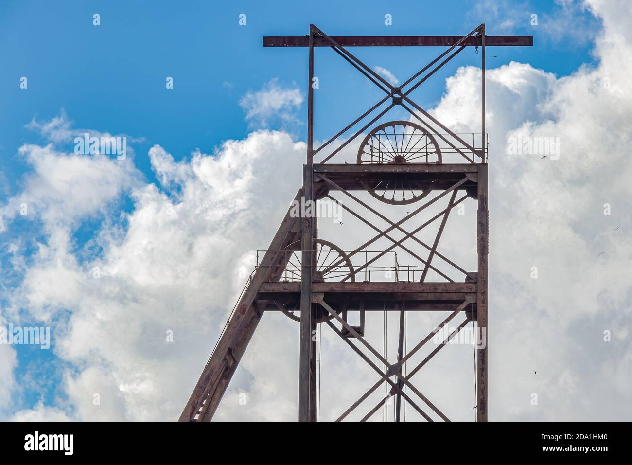 Detail of Castillete (a metallic structure in the shape of a tower) in ...