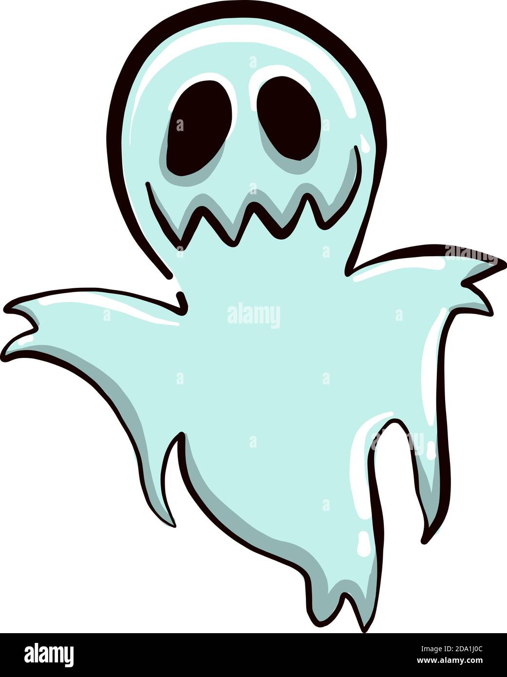 Scary ghost ,illustration,vector on white background Stock Vector Image ...