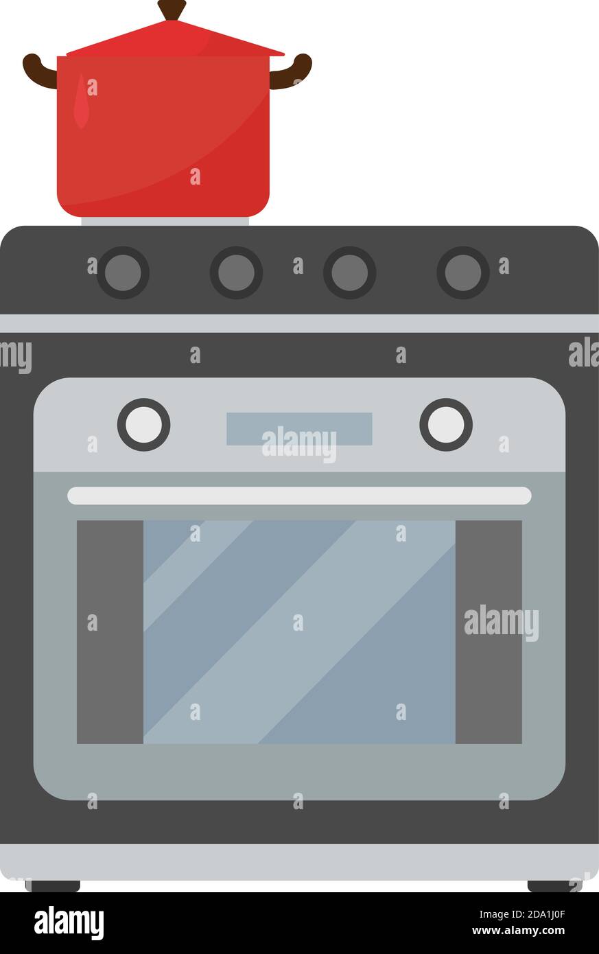 Gas stove ,illustration,vector on white background Stock Vector Image ...