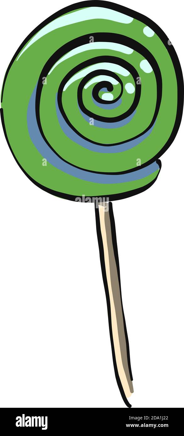 Green lollipop,illustration,vector on white background Stock Vector ...