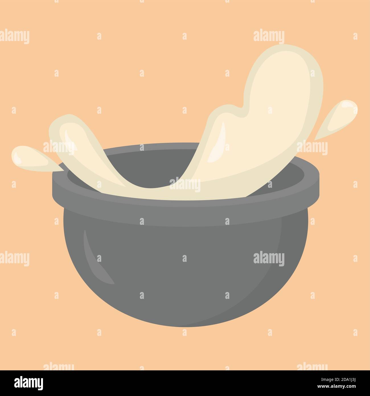 White bowl dough Stock Vector Images - Alamy