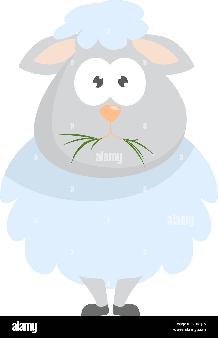 Goat eating grass ,illustration,vector on white background Stock Vector ...