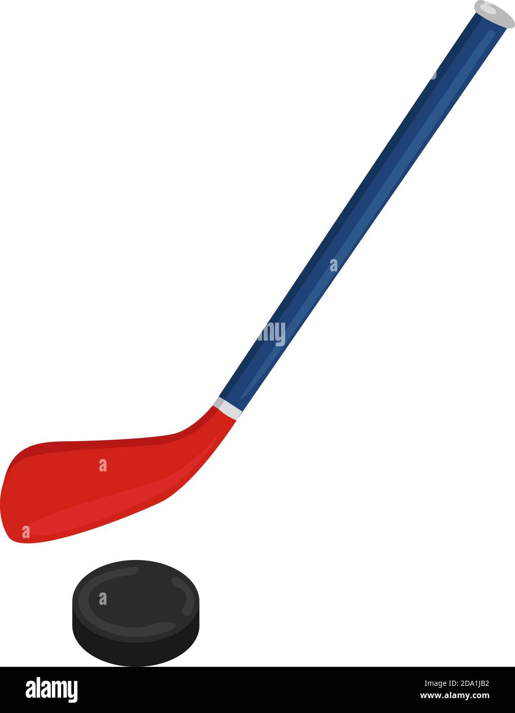 Hockey stick and puck,illustration,vector on white background Stock ...