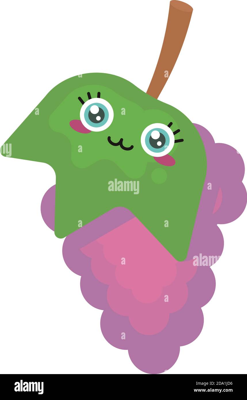 Grape with a face ,illustration,vector on white background Stock Vector ...