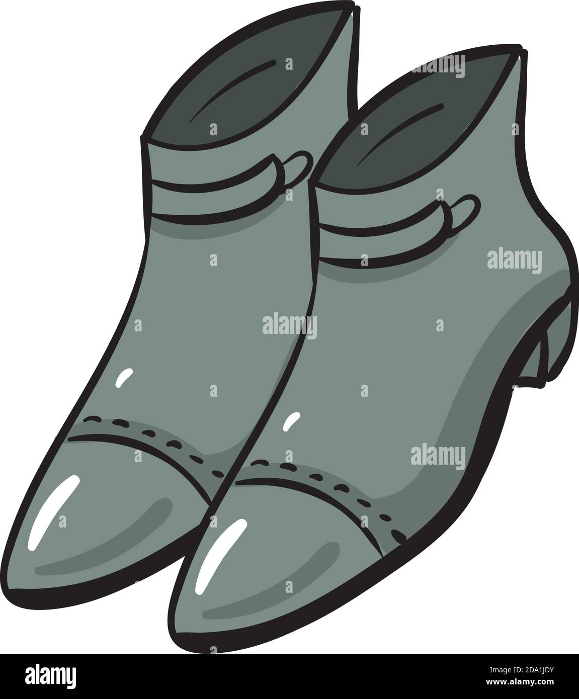 Grey boots,illustration,vector on white background Stock Vector Image ...