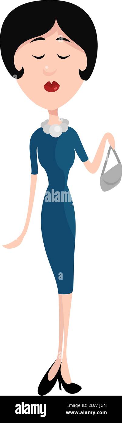 Lady blue hair cartoon Stock Vector Images - Alamy