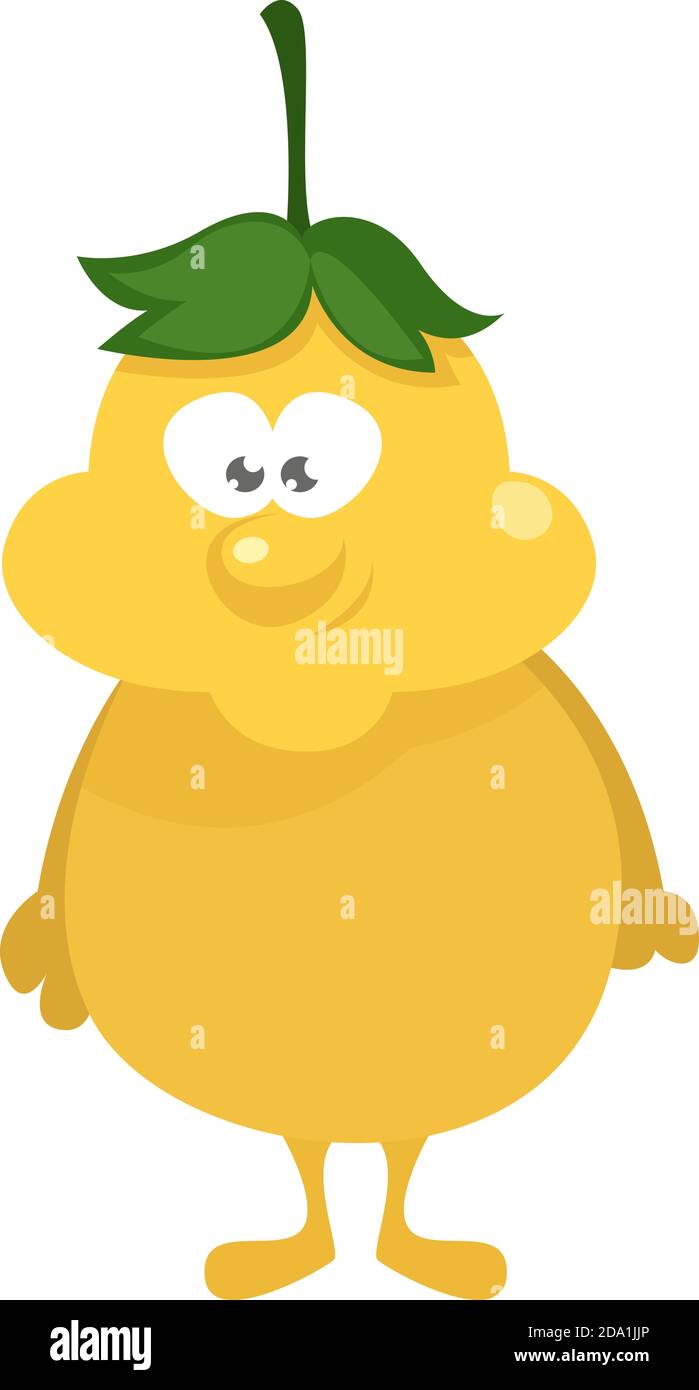 Little lemon man ,illustration,vector on white background Stock Vector ...