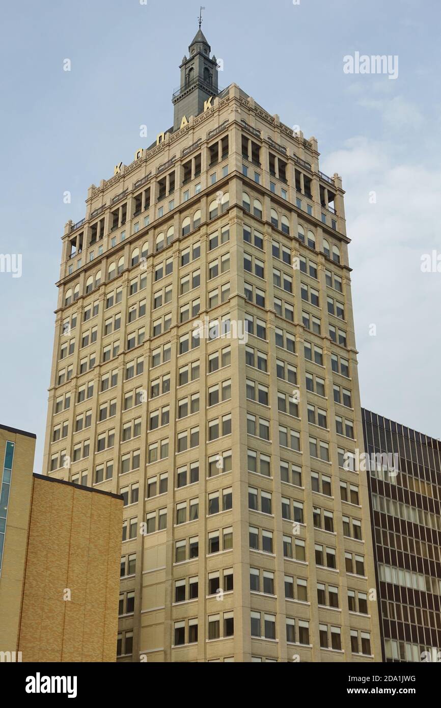 ROCHESTER, NY –17 OCT 2020- View of the landmark Kodak Tower building ...