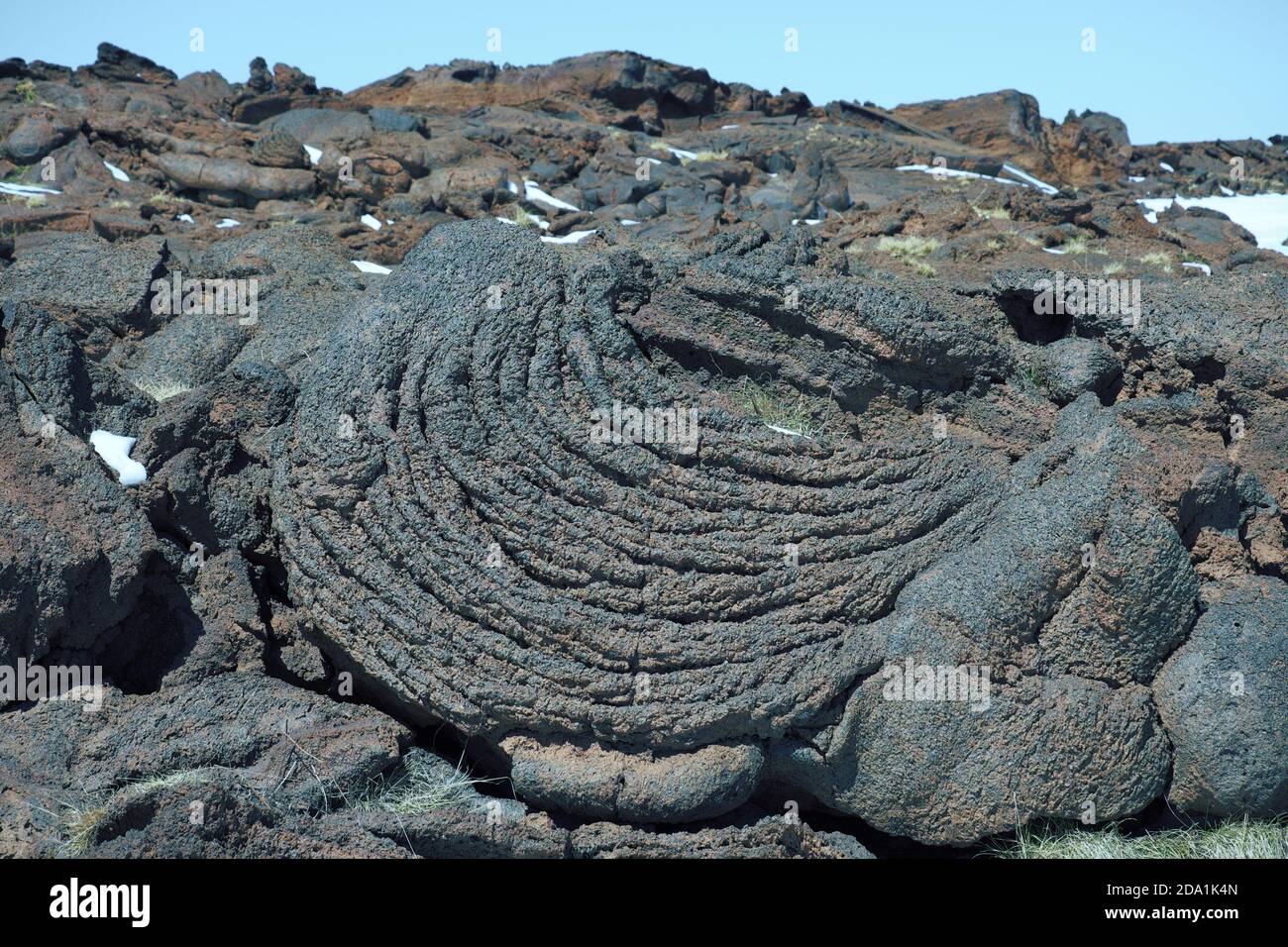 cooled lava flow ropy surface in Etna Park, Sicily Stock Photo - Alamy