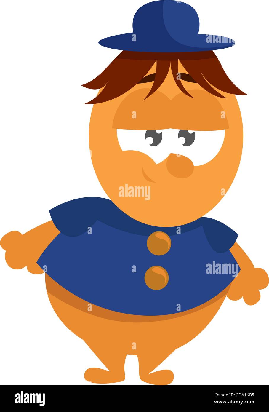 Boy in a little blue hat ,illustration,vector on white background Stock ...