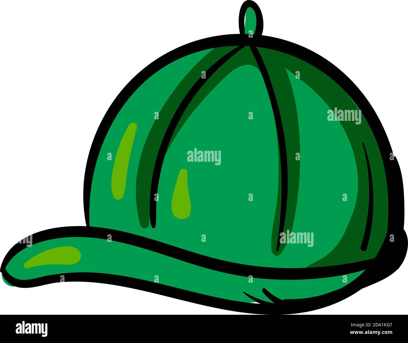 Green cap ,illustration,vector on white background Stock Vector Image ...