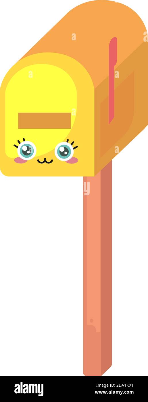 Happy mail box ,illustration,vector on white background Stock Vector ...