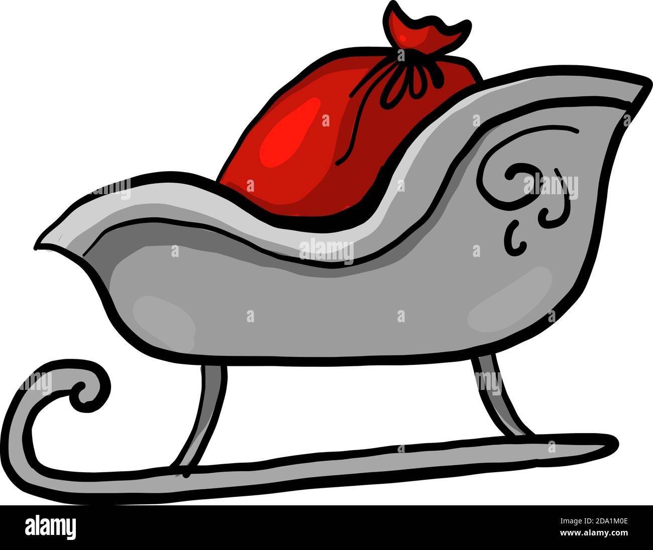 Grey sledge Cut Out Stock Images & Pictures - Alamy