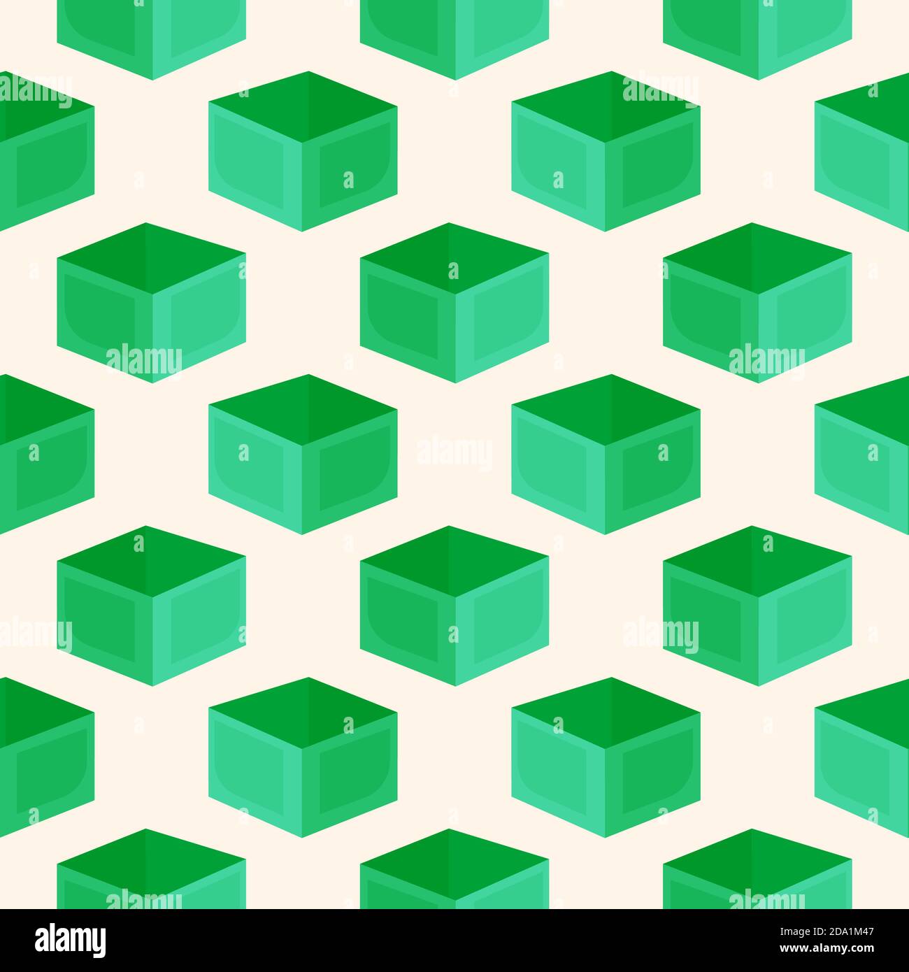 Green box , seamless pattern on a white background Stock Vector Image ...