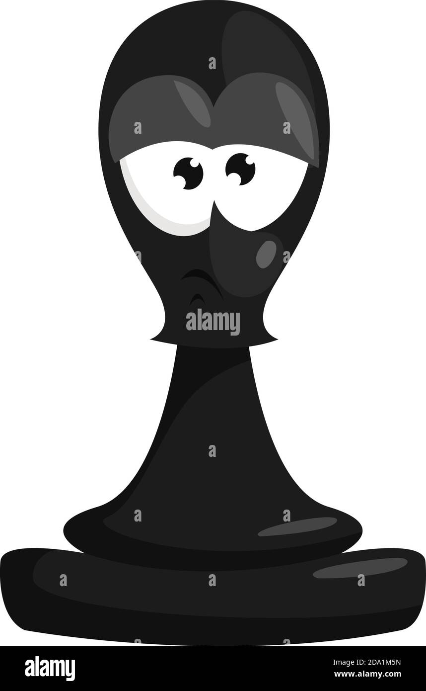 Black pawn , illustration, vector on white background Stock Vector ...