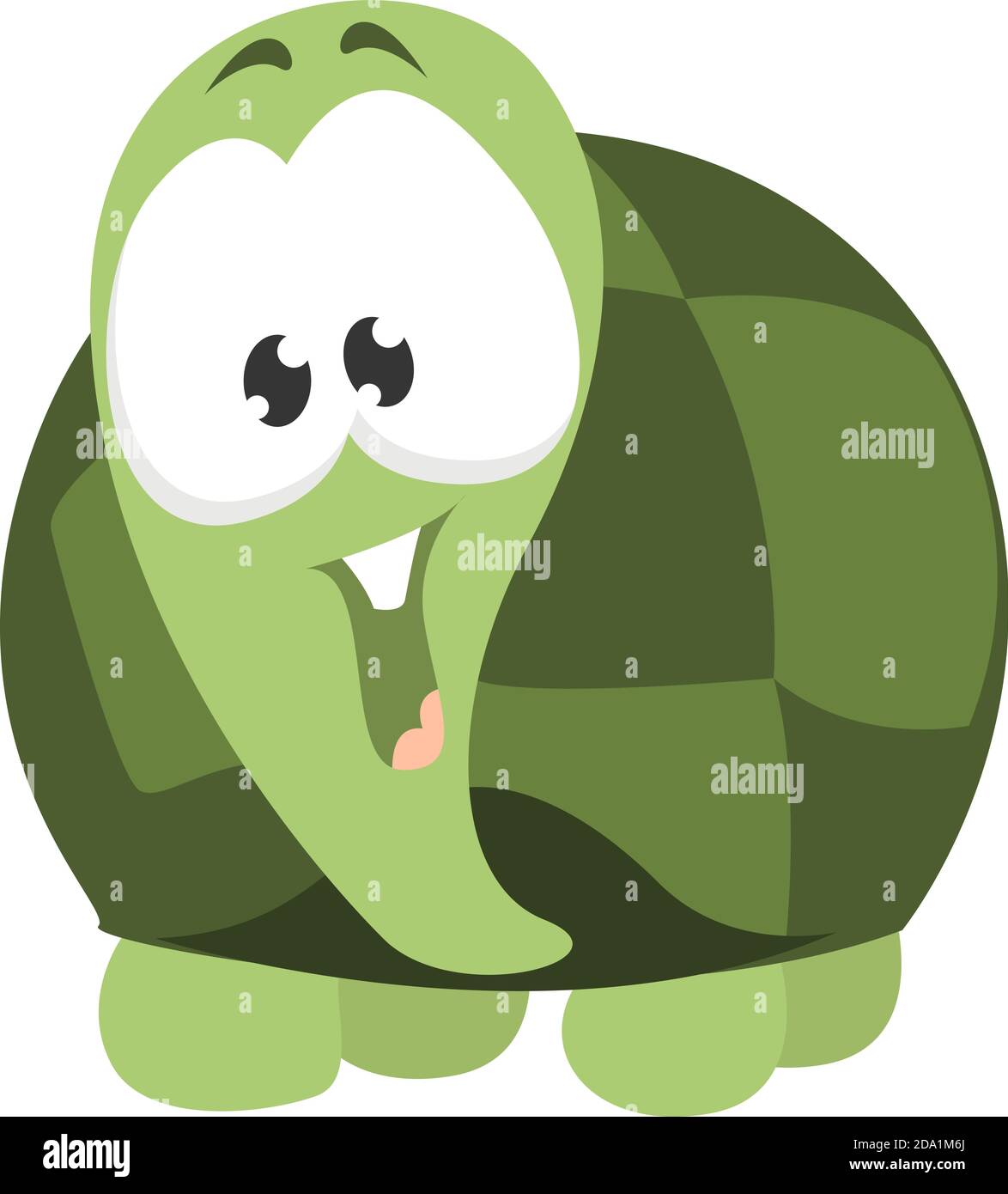 Happy green turtle ,illustration,vector on white background Stock ...