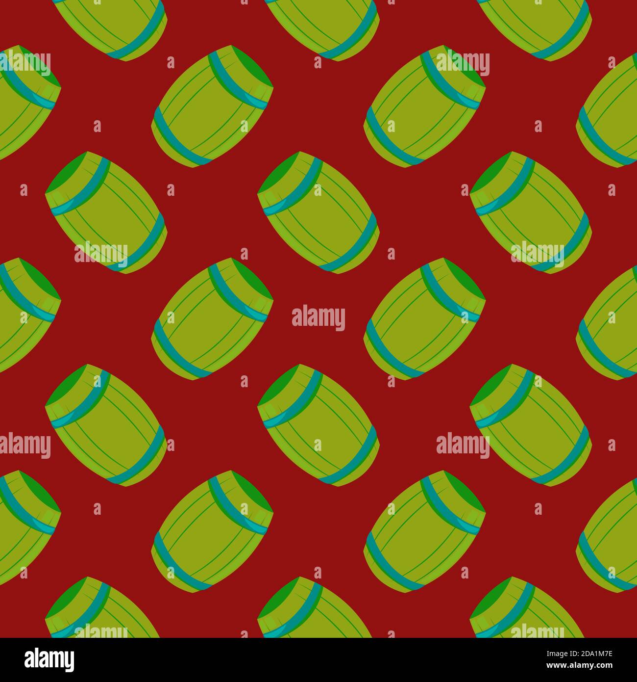 Green barrel , seamless pattern on a red background Stock Vector Image ...