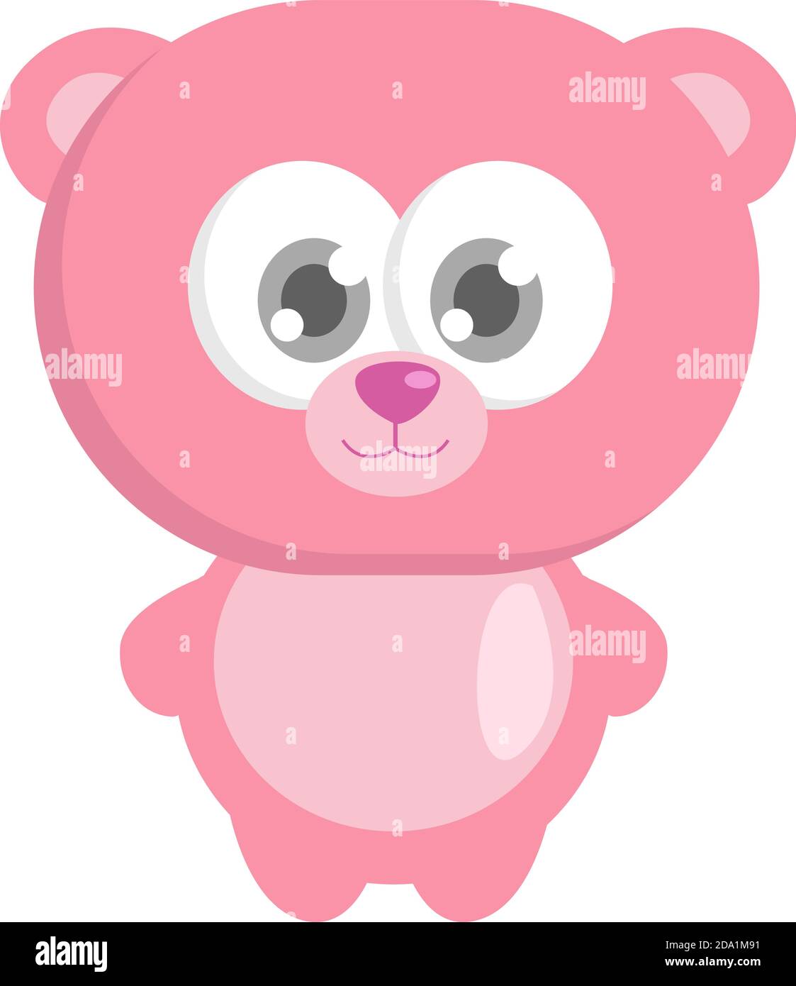 Pink bear toy , illustration, vector on white background Stock Vector ...
