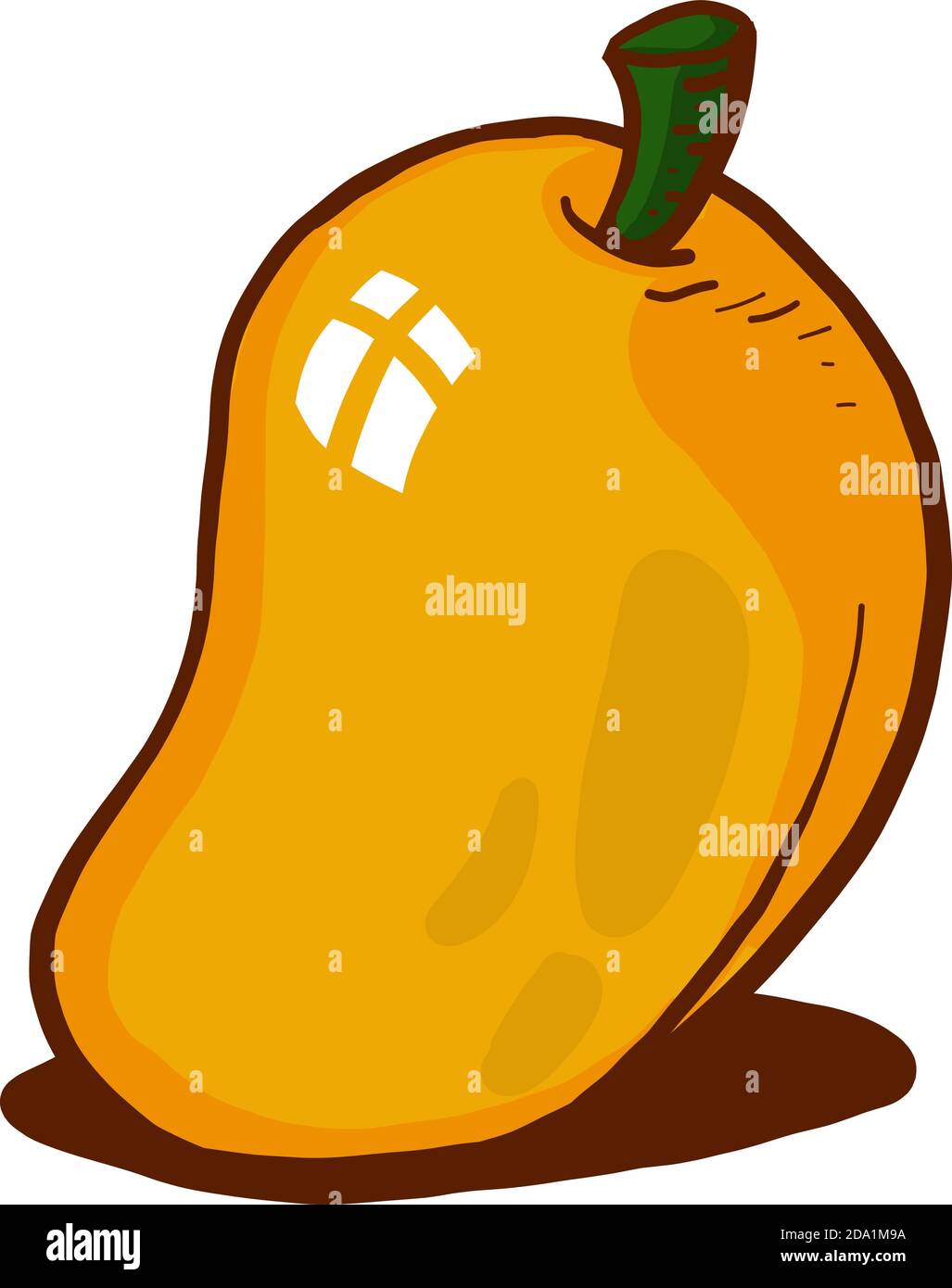 Ripe mango ,illustration,vector on white background Stock Vector Image ...